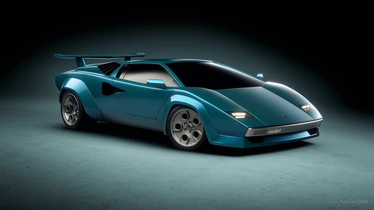 High-Resolution Lamborghini Countach Retro Photos