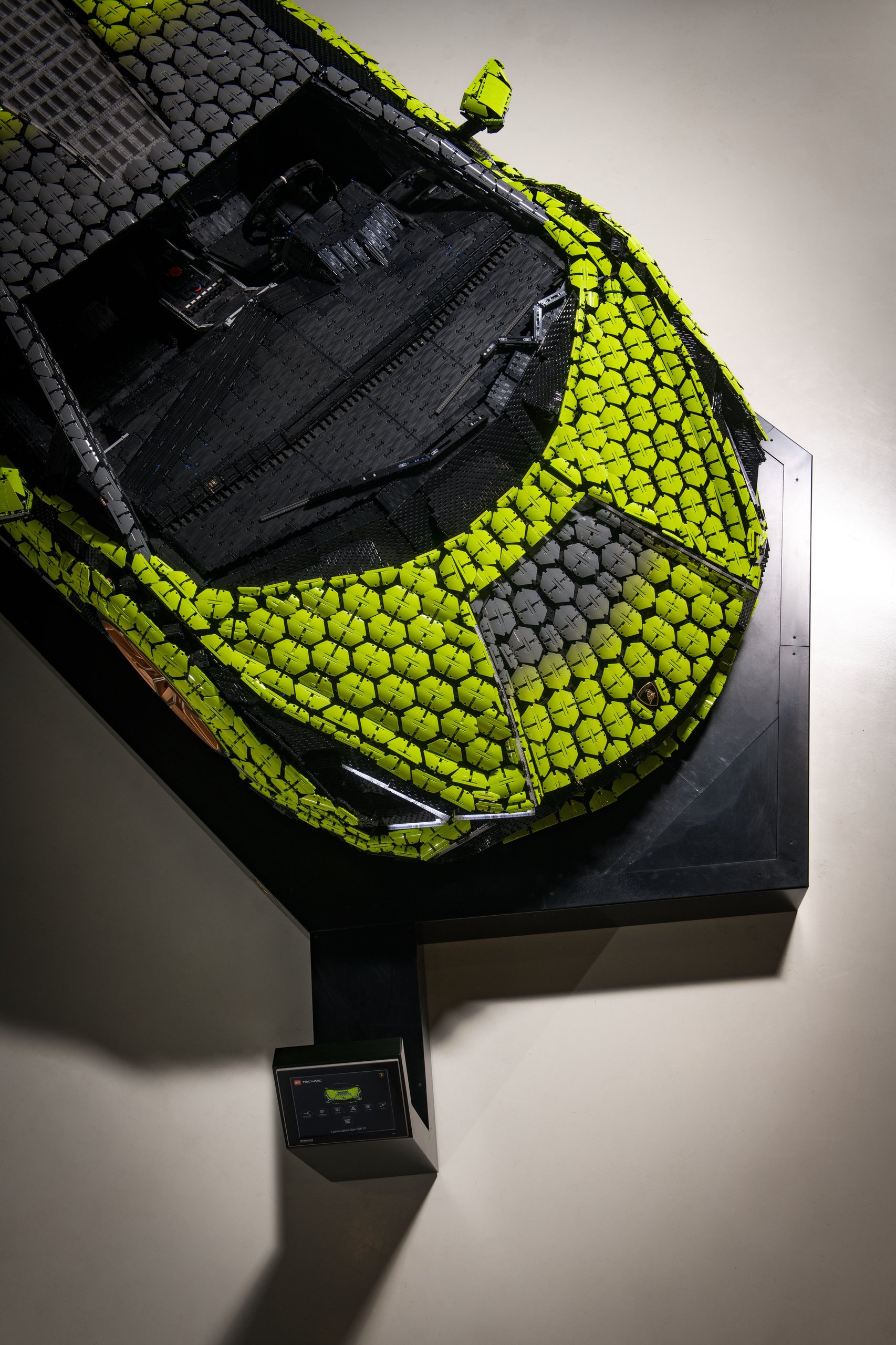 Life-Size LEGO Technic Lamborghini Sián FKP 37 at Museo